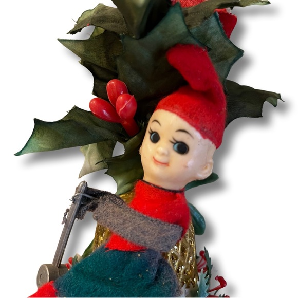 Vintage | Holiday | Vintage Elf Wind Chime Mistletoe Christmas Decor ...